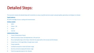 A Java Microservices Spring Boot and Docker case study. | PPT