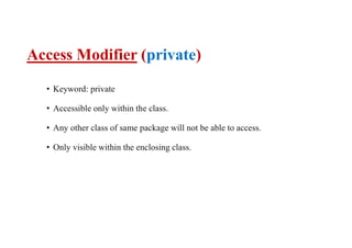 Java modifiers | PPT