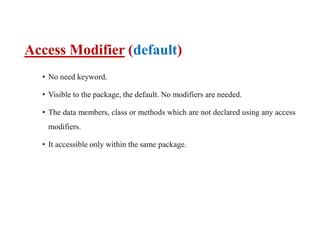 Java modifiers | PPT