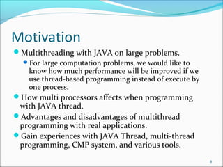 Java multi thread programming on cmp system | PPT