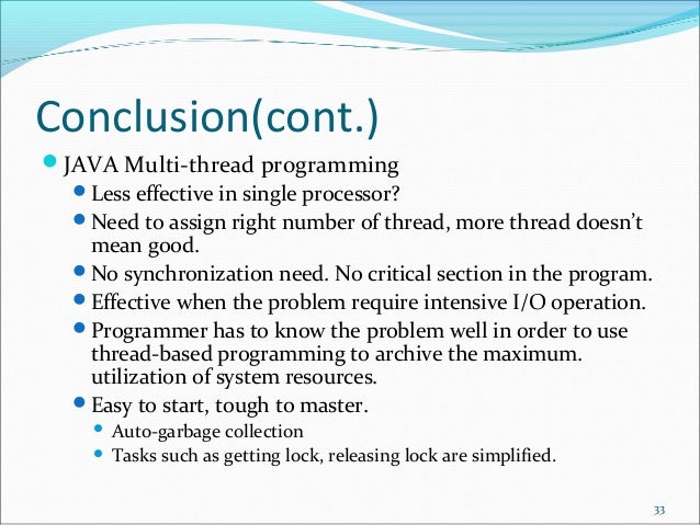 Java multi thread programming on cmp system