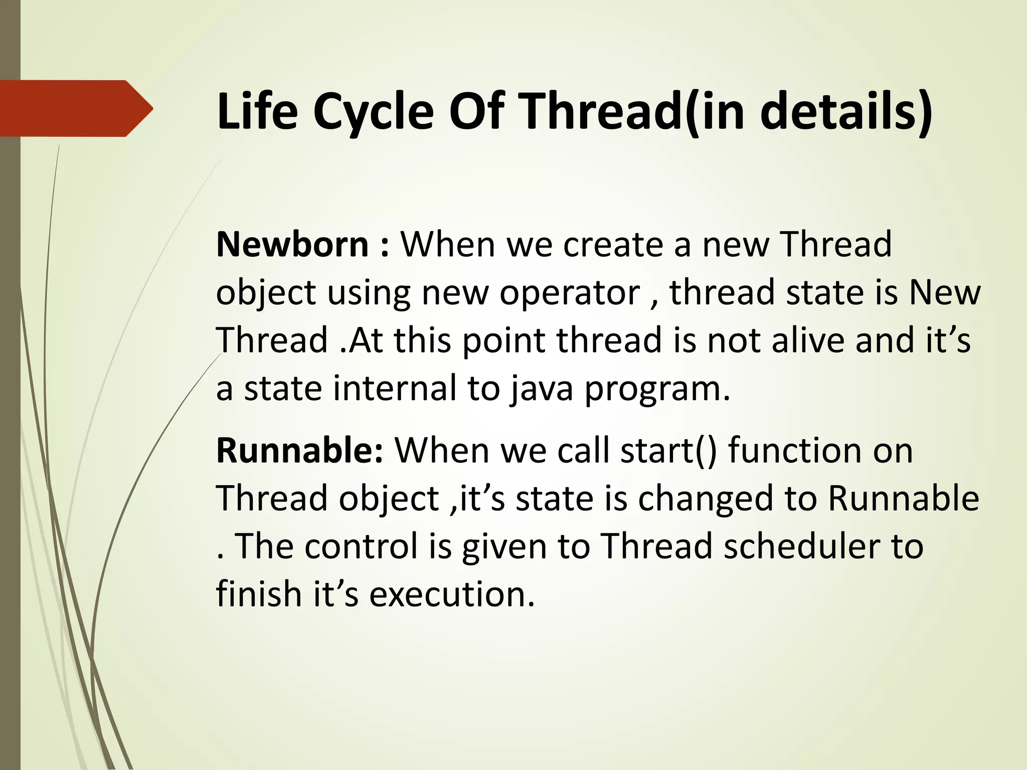 Multithreading in java | PPTX