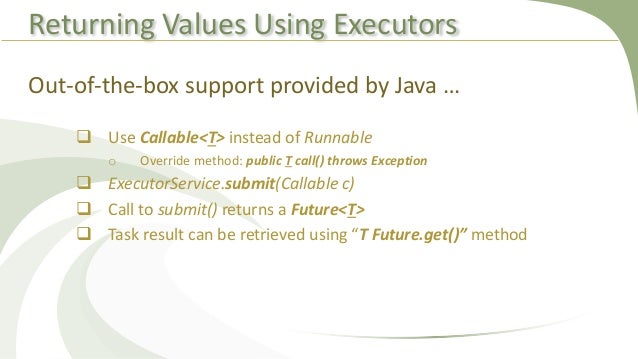 Java Multithreading Using Executors Framework