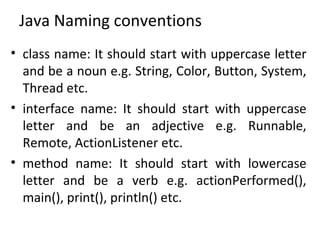Java naming conventions | PPT