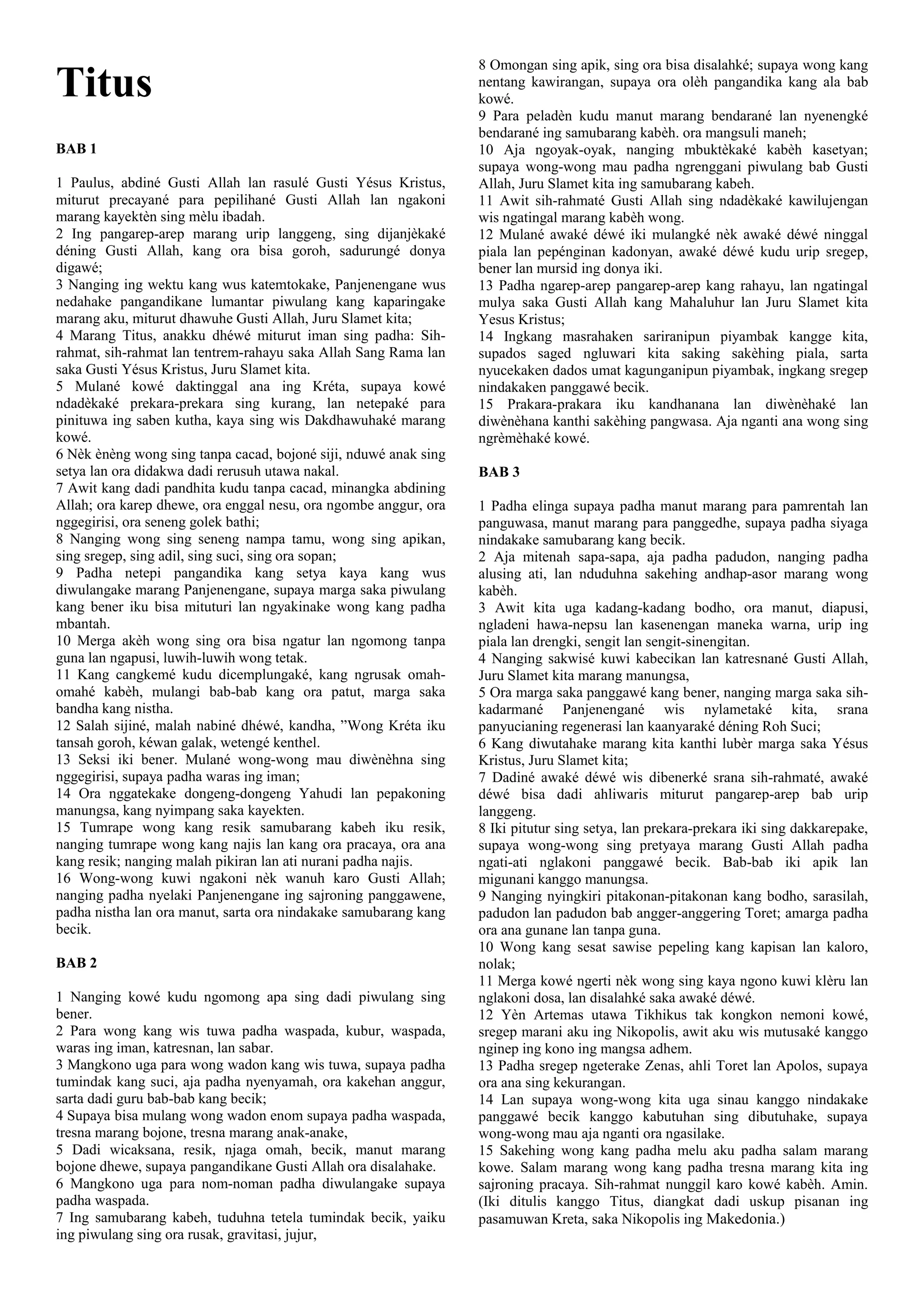 Javanese - The Epistle of Apostle Paul to Titus.pdf