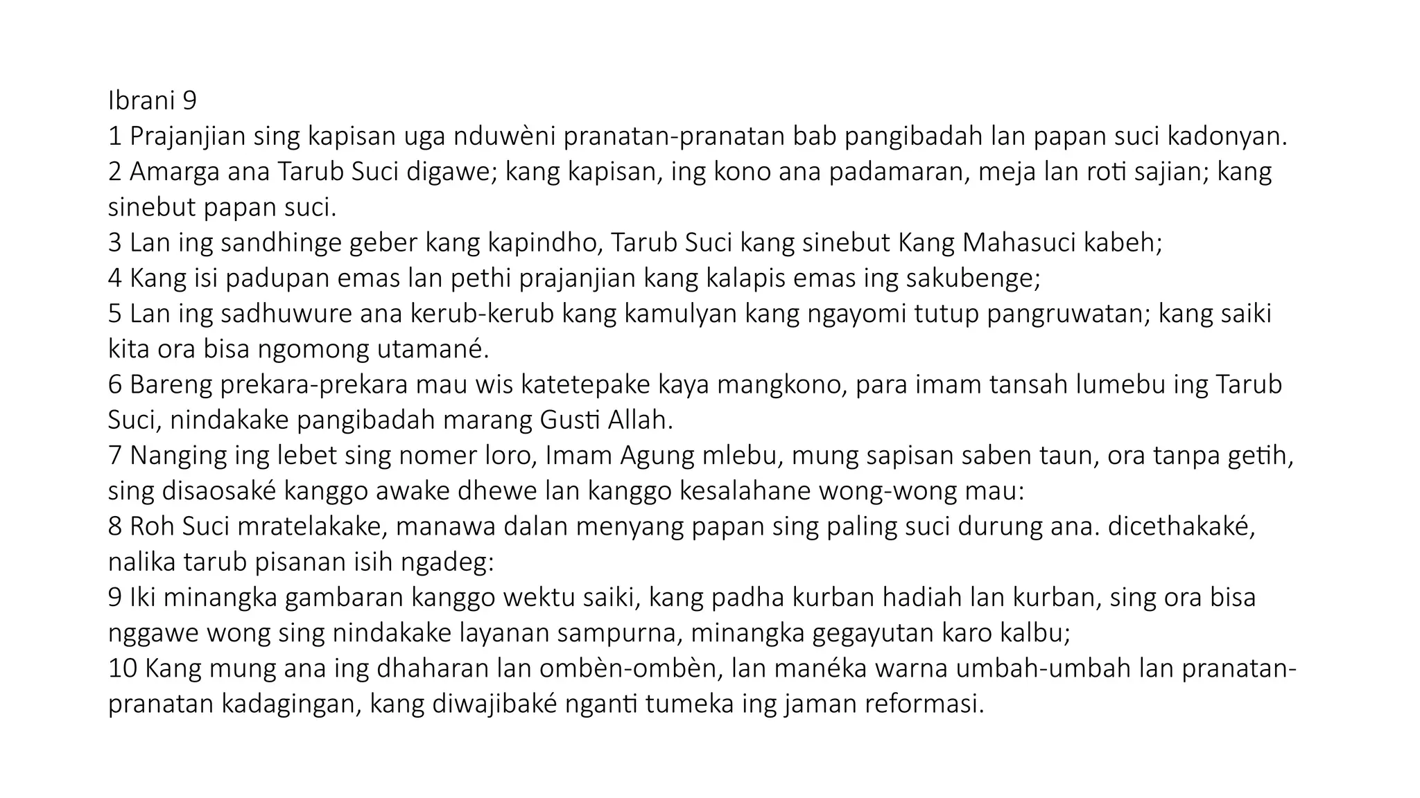 Javanese (Basa Jawa) - The Precious Blood of Jesus Christ - Getih ...