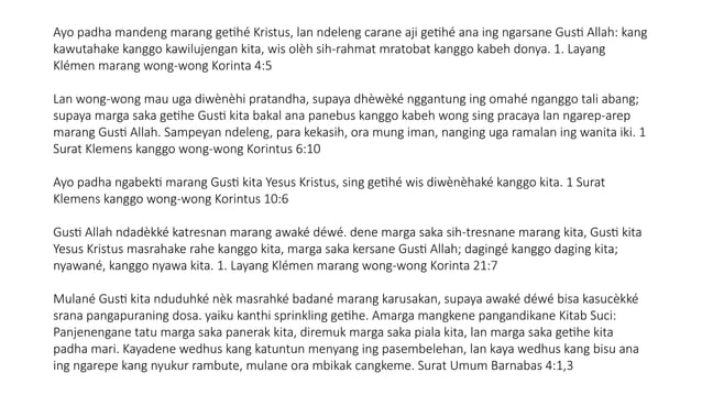 Javanese (Basa Jawa) - The Precious Blood of Jesus Christ - Getih ...