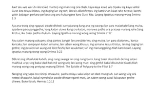 Javanese (Basa Jawa) - The Precious Blood of Jesus Christ - Getih ...