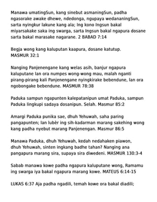 Javanese Forgiveness Tract.pdf | Christianity | Religion & Spirituality