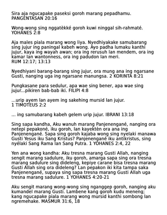 Javanese Honesty Tract.pdf | Christianity | Religion & Spirituality