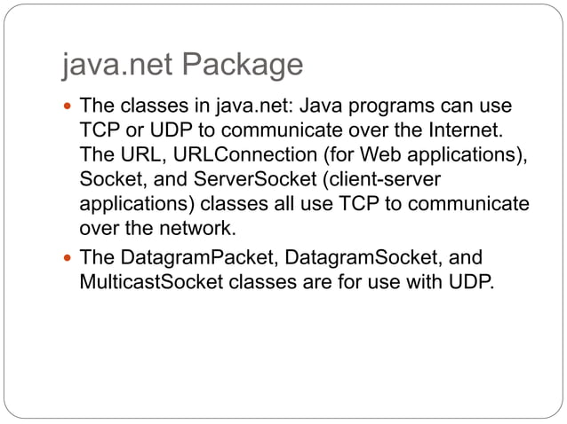 Java Network Programming.pptx | Computer Networking | Computing