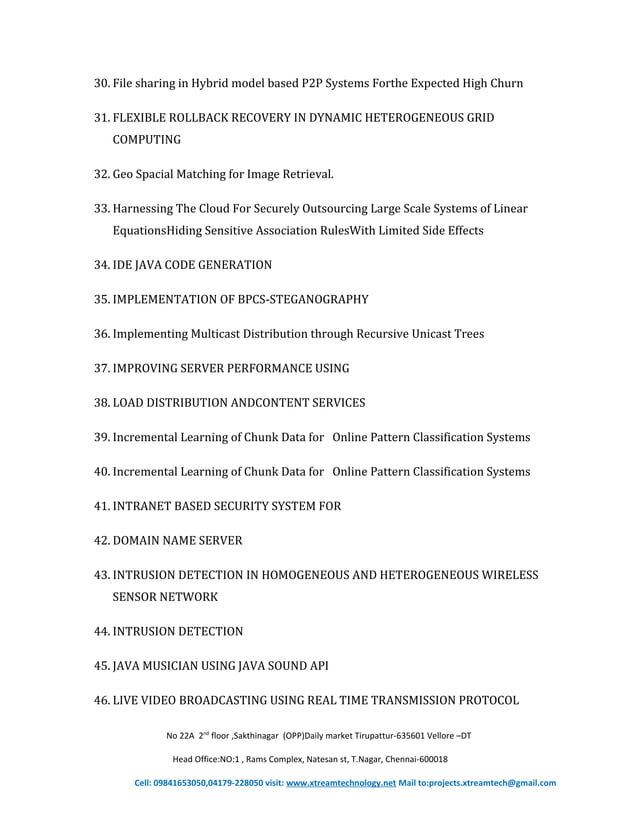 Java non ieee project titles 2013-2014 | PDF