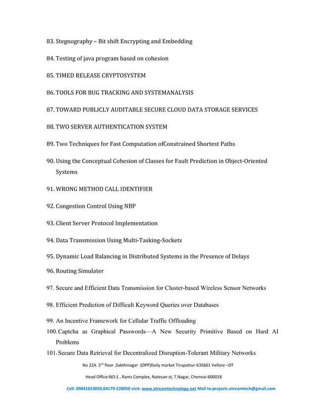 Java non ieee project titles 2013-2014 | PDF