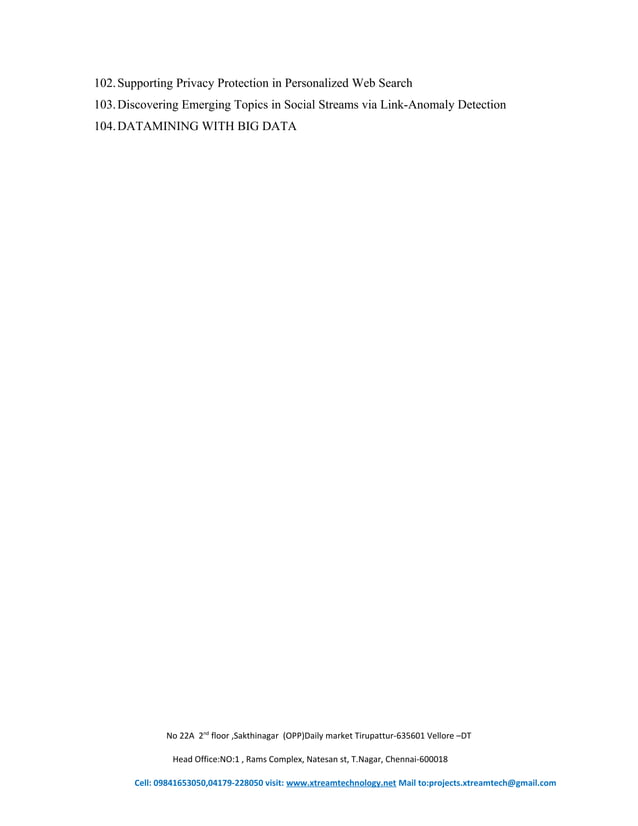 Java non ieee project titles 2013-2014 | PDF