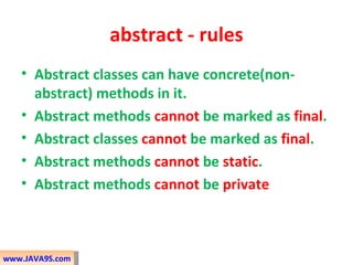 Java non access modifiers | PPT