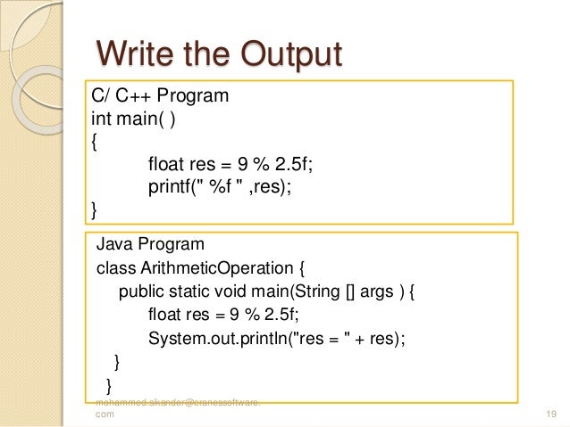 Java Notes 1 Operators Control Flow