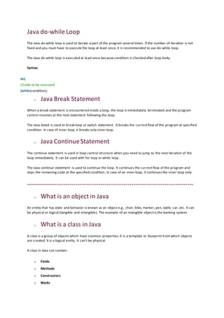 Java notes | All Basics | | PDF