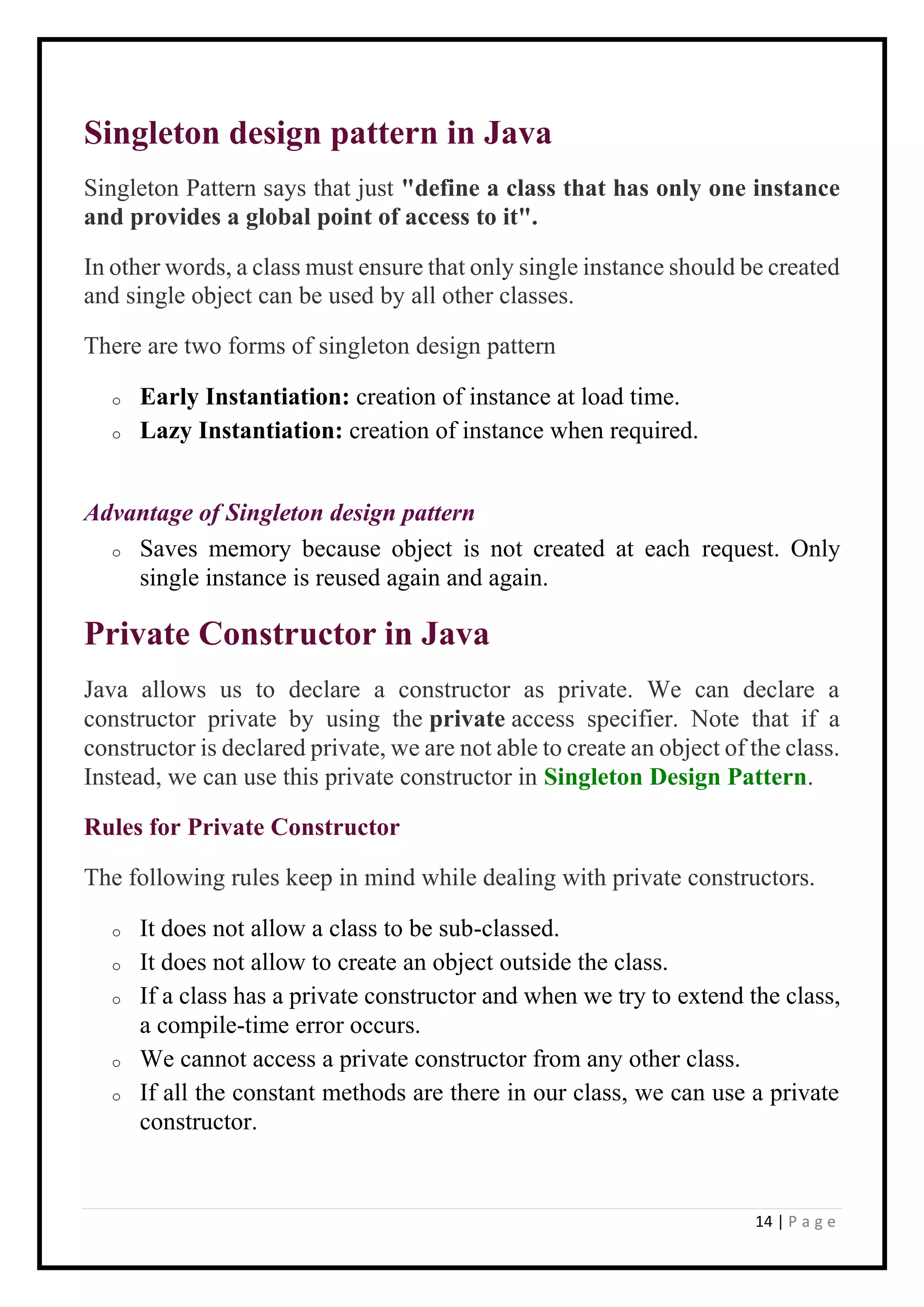 Java Notespdf Programming Languages Computing