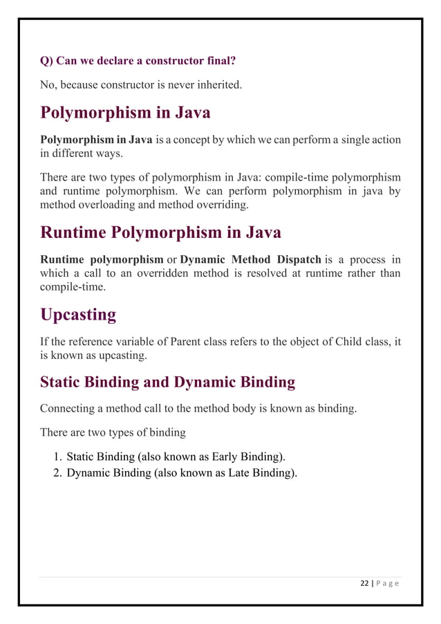 java notes.pdf | Programming Languages | Computing