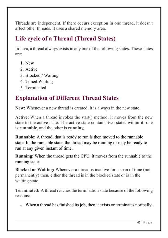 java notes.pdf | Programming Languages | Computing