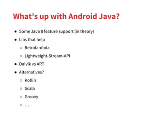 Javantura v4 - Android App Development in 2017 - Matej Vidaković | PPT