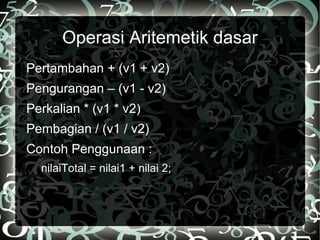 Pelatihan Java - Number & String | PPT