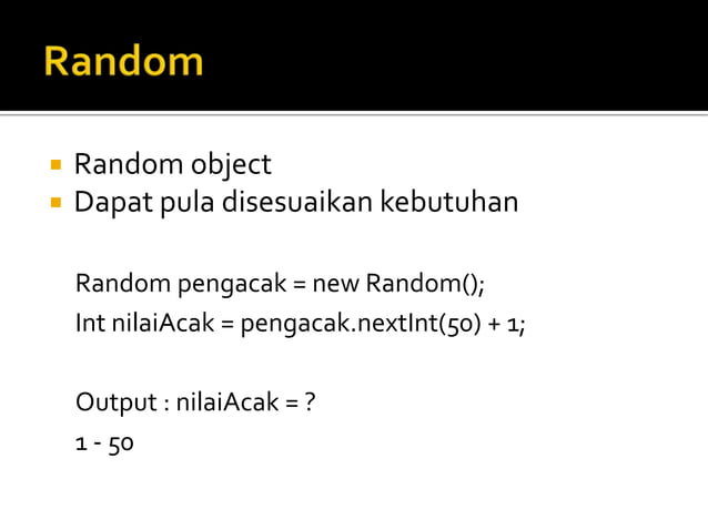 Modul Kelas Programming : Java Numbers | PPTX