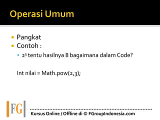 Modul Kelas Programming : Java Numbers | PPTX