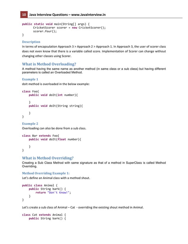 Java object oriented programming - OOPS | PDF | Programming Languages ...