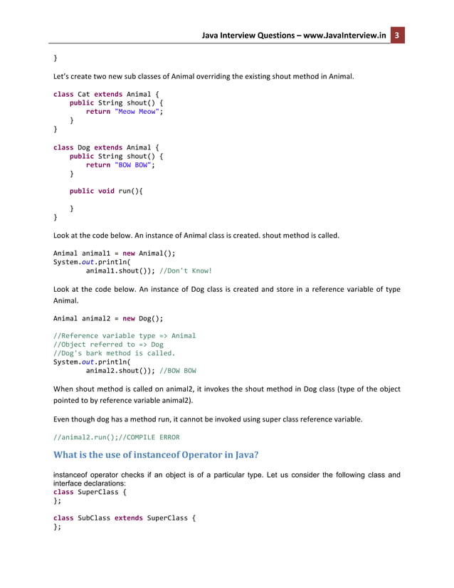 Java object oriented programming - OOPS | PDF | Programming Languages | Computing