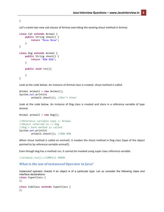 Java object oriented programming - OOPS | PDF