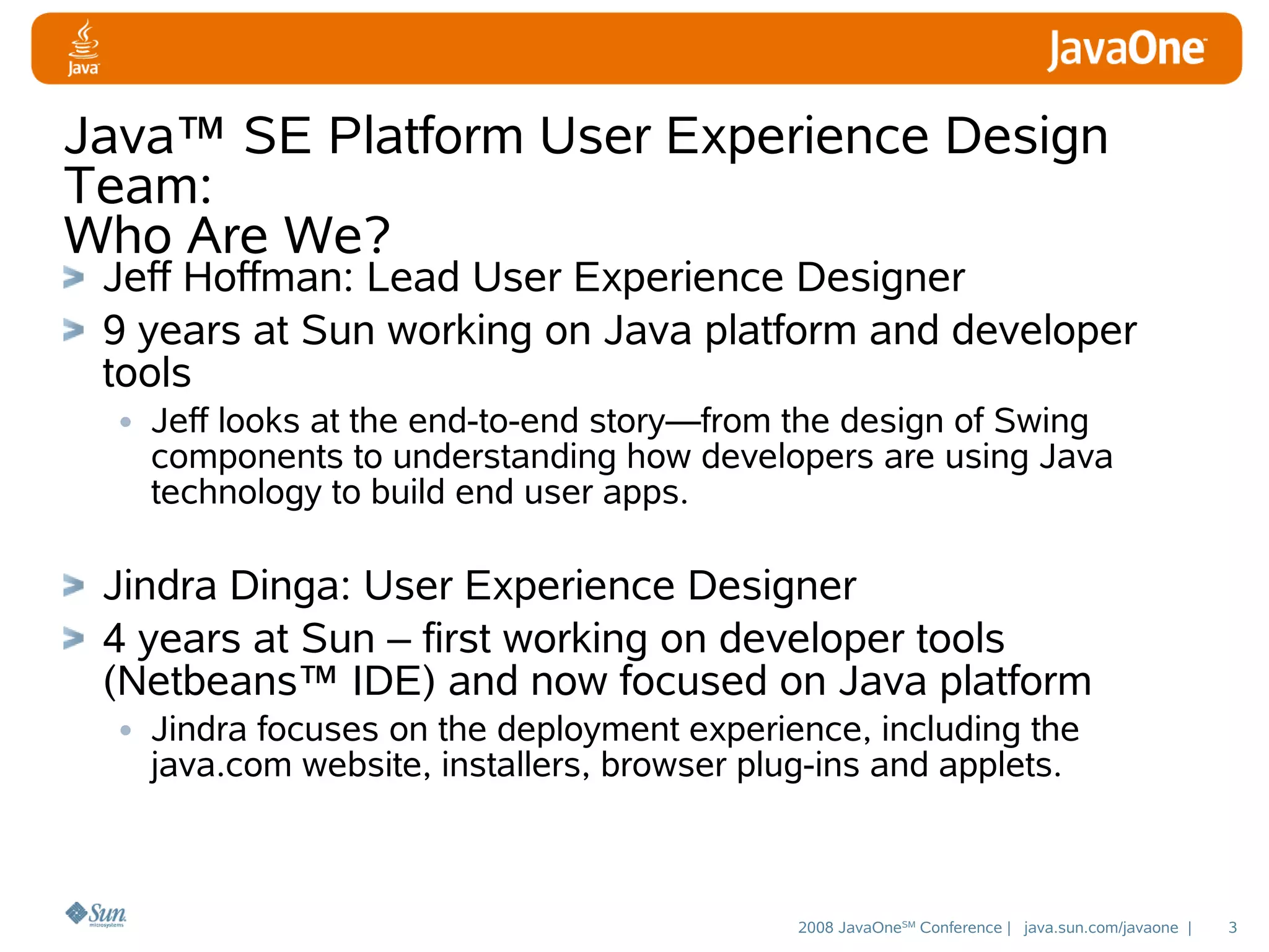 JavaOne 2008: Designing GUIs 101 | PDF
