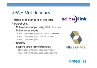 JavaOne 2014 - Supporting Multi-tenancy Applications with Java EE | PDF | Databases | Computer ...
