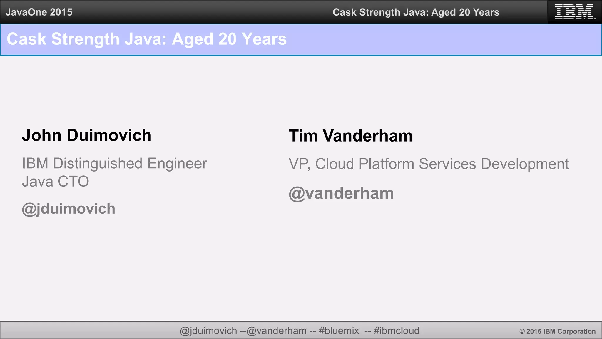 JavaOne 2015 Keynote Presentation | PDF
