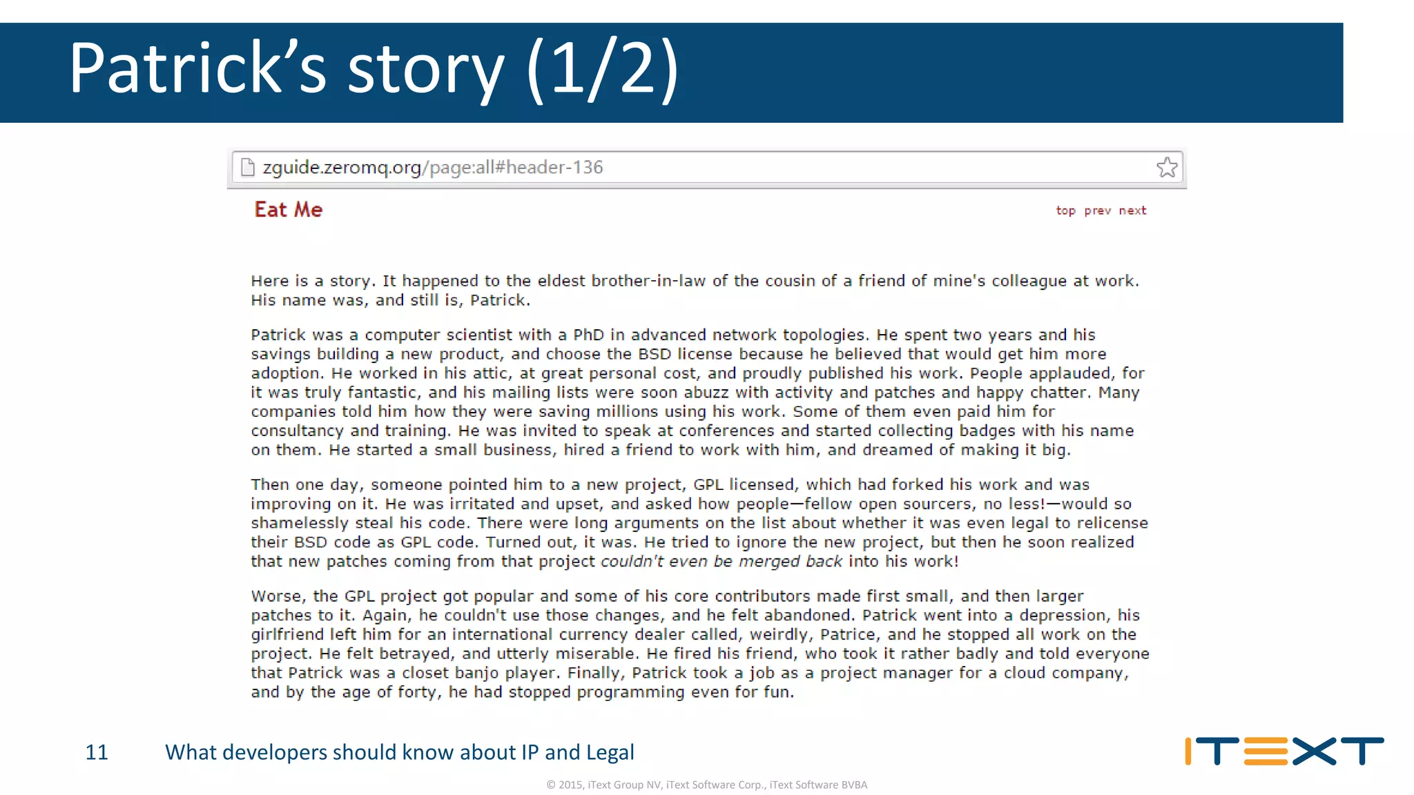 IANAL: what developers should know about IP and Legal | PDF