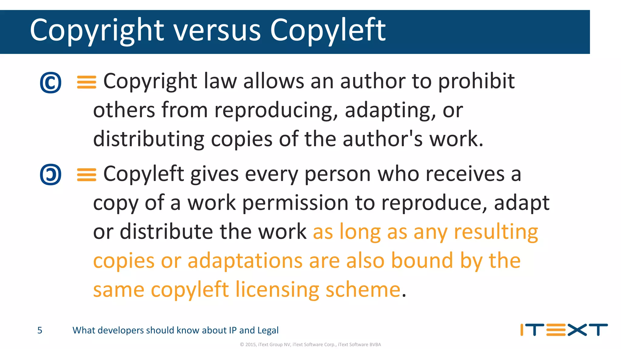 IANAL: what developers should know about IP and Legal | PDF