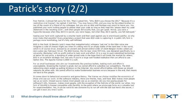IANAL: what developers should know about IP and Legal | PDF
