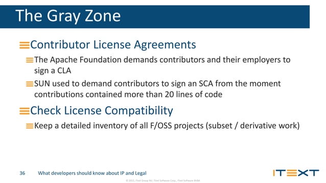 IANAL: what developers should know about IP and Legal | PDF