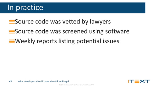 IANAL: what developers should know about IP and Legal | PDF