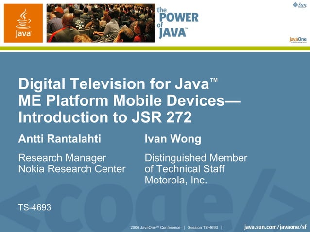 Javaone ts4693 v2 | PPT