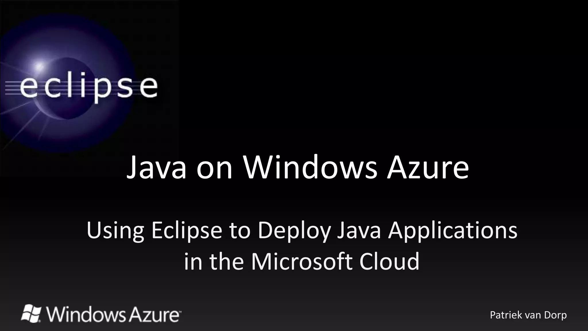 Java On Windows Azure Ppt
