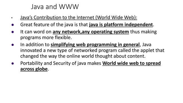 Object Oriented Programming Using Java Ppt