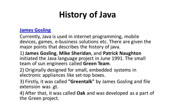 Object Oriented Programming Using Java Ppt