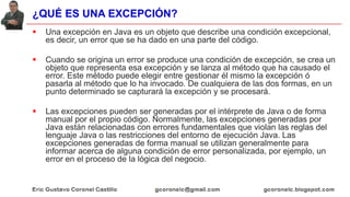 Java oo tema09_excepciones | PDF