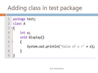 Java packages and access specifiers | PPT
