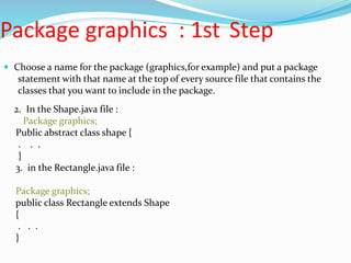Java packages oop | PPTX