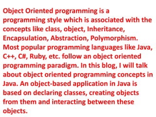 Java OOPS Concept | PPTX