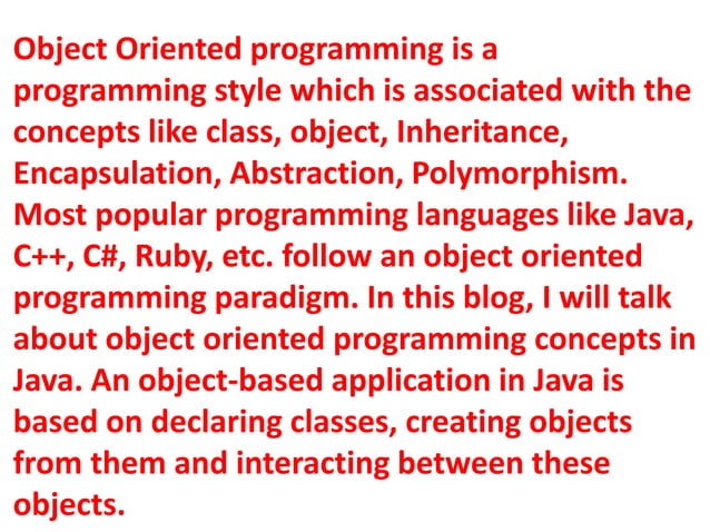 Java OOPS Concept | PPTX