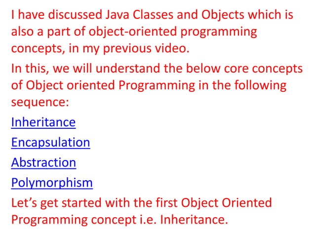 Java OOPS Concept | PPTX