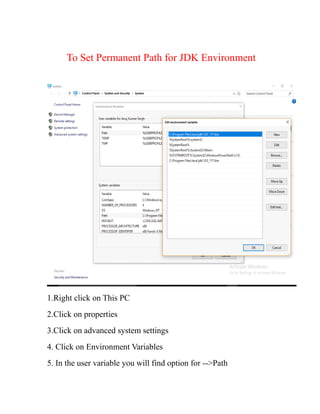 Java permanent path set | PDF